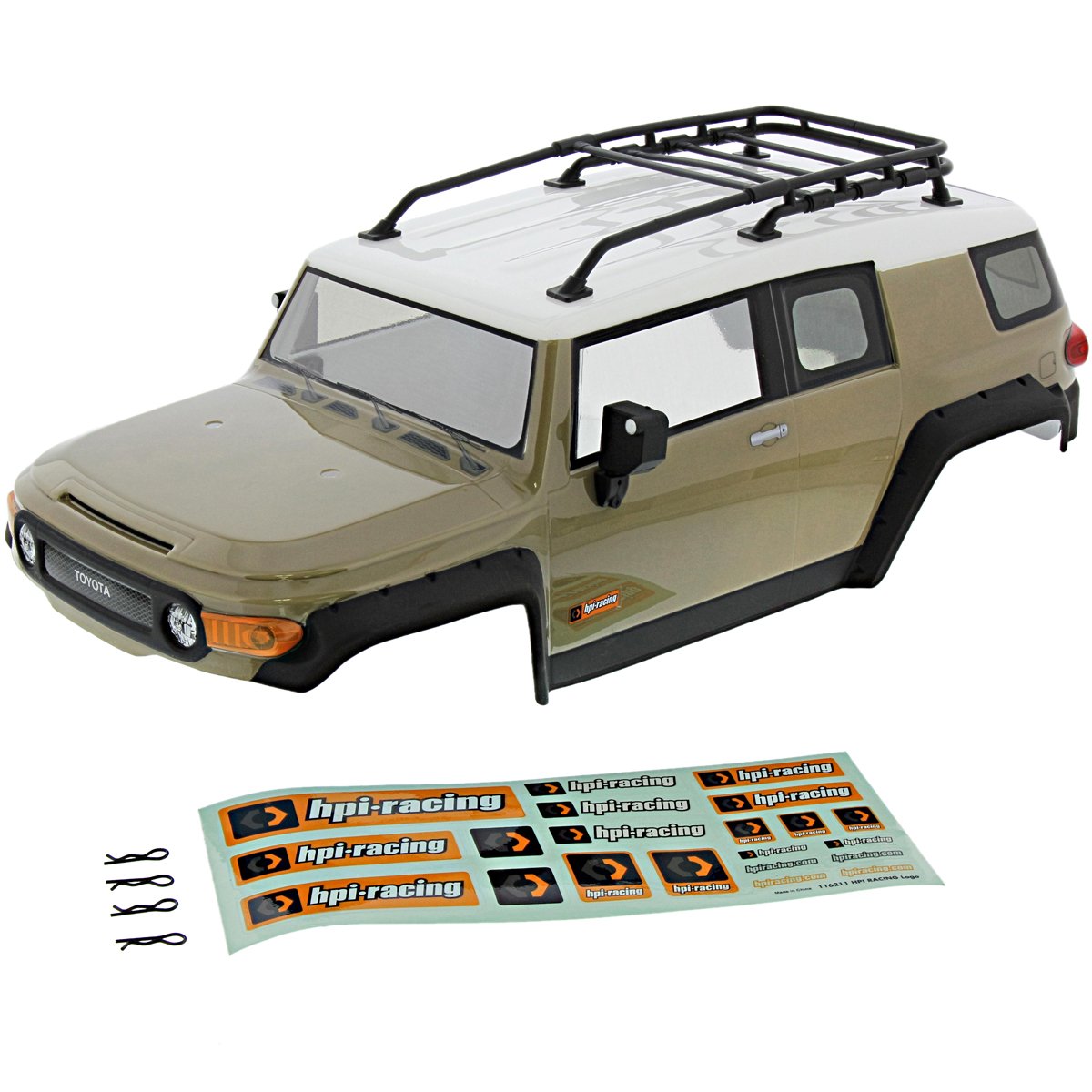 HPI Racing 1/10 Venture FJ Cruiser Sandstorm Body, Roof Rack & Decals ...